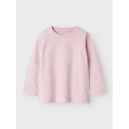Langarmshirt name it "NMFVIBBI LS TOP NOOS", Mädchen, Gr. 116, winsome orchid, Jersey, Obermaterial: 95% Baumwolle, 5% Elasthan, unifarben, normal hüftlang, Rundhals, Shirts