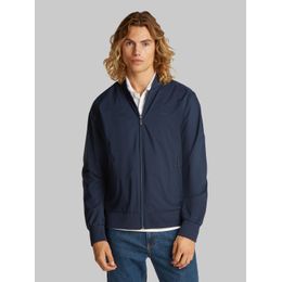 Bomberjacke Calvin Klein "MATTE BOMBER", Herren, Gr. L, blau (sky captain), Web, Obermaterial: 100% Polyester, unifarben, normal hüftlang, Rippbündchen, Jacken, mit Label
