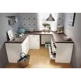 Wiho-Küchen Arbeitsplatte WIHO KÜCHEN ""Flexi 38"", braun (eiche tabak), B:100cm H:3,8cm T:60cm, Tischplatten, 38 mm stark, von drei Seiten ummantelt