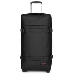 Weichgepäck-Trolley Eastpak "TRANSIT'R M", Gr. B/H/T: 35,5cm x 67cm x 30cm 78 l, schwarz, Polyester, unifarben, Basic, Koffer, Reisegepäck Aufgabegepäck Reisekoffer mit TSA Schloss Reisetasche