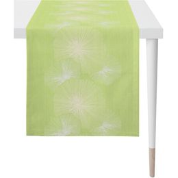 Tischläufer Apelt "7200 LOFT STYLE", grün (hellgrün, weiß), B:48cm L:140cm, Polyester, Viskose, Tischdecken, Jacquardgewebe