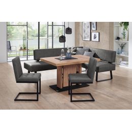 K+w Komfort & Wohnen Essgruppe K+W KOMFORT & WOHNEN "Spider II", blau (antracite,), H:88cm T:50cm, Sitzmöbel-Sets, langer Schenkel wahweise in 2 Breiten, 2 Freischwinger, 1 Tisch