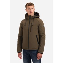 Softshellparka NO EXCESS "NO EXCESS Softshelljacke", Herren, Gr. L, taupe, 94% Polyester (Recycelt), 6% Elasthan, Jacken