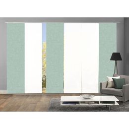 Schiebegardine Home Wohnideen "PIVE 6er SET" Gr. 1, grün (mint), B:60cm H:245cm, Polyester, Gardinen, Schiebevorhang Digidruck 6er Set PIVE