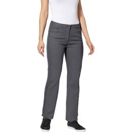 CR&Eacute;ATION L Damen 5-Pocket-Jeans mit Flechtverzierung an den Seiten grey denim Gr&ouml;&szlig;e 36