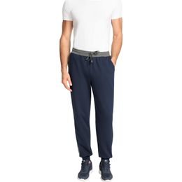 Herren Freizeithose mit B&uuml;ndchen am Saum marine Gr&ouml;&szlig;e 48/50