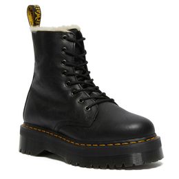 Winterboots Dr. Martens "Jadon FL", Damen, Gr. 40, schwarz, Leder, unifarben, Schuhe, Plateauboots, Chunky Boot mit Warmfutter, Topseller