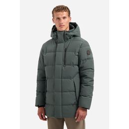 Parka NO EXCESS "NO EXCESS Langer Steppparka SCOTT Jacket", Herren, Gr. L, schwarz steel, 100% Polyester, Jacken Parka