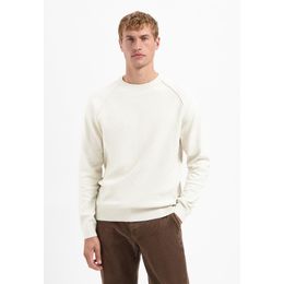 V-Ausschnitt-Pullover NO EXCESS "NO EXCESS Waffelstrickpullover", Herren, Gr. L, kit, 90% Baumwolle, 10% Nylon, Pullover