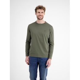 Longsweatshirt Lerros "Lerros Basic-Longsleeve", Herren, Gr. L, nordic olive, 100% Baumwolle, Sweatshirts