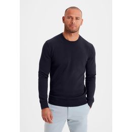 H.I.S. Strickpullover H.I.S, Herren, Gr. S (44/46), blau (navy), Feinstrick, Obermaterial: 60% Baumwolle, 40% Polyester, unifarben, regular fit normal, Rundhals, Strickbündchen, Pullover, Regular Fit, Langarm, Pullover aus Feinstrick, Baumwollmischung