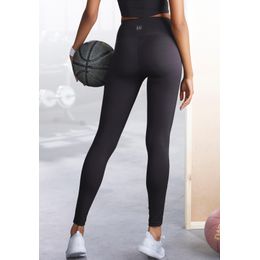 active by Lascana Funktionsleggings LASCANA ACTIVE, Damen, Gr. XS (32/34), N-Gr, schwarz, Netz: 90% Polyester, 10% Elasthan, Mesh, unifarben, figurbetont lang, Hosen, Mesheinsätze Loungewear