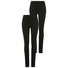 Leggings YSABEL MORA, Damen, Gr. L, N-Gr, schwarz, Single Jersey, Obermaterial: 95% Baumwolle, 5% Elasthan, eng lang, Hosen
