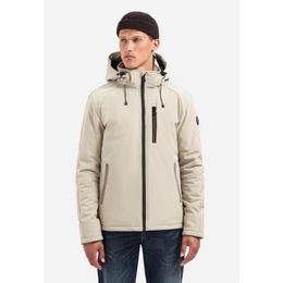 Softshellparka NO EXCESS "NO EXCESS Softshelljacke", Herren, Gr. L, stone, 94% Polyester (Recycelt), 6% Elasthan, Jacken