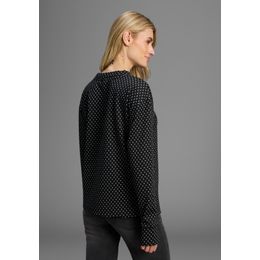 Sweatshirt Kangaroos, Damen, Gr. 32/34, schwarz, Sweatware, Obermaterial: 97% Polyester, 3% Elasthan, figurumspielend hüftbedeckend, angesetztes Bündchen mit Daumenlöchern, Sweatshirts, in strukturiertem Material mit Turtleneck