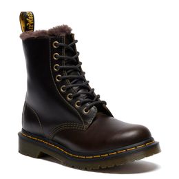 Winterboots Dr. Martens "1460 Serena 8 Eye Boot", Damen, Gr. 36, schwarz, Leder, unifarben, Schuhe, Stiefel, Schnürboots mit stabilem Blockabsatz, Topseller