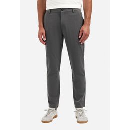 Chinohose NO EXCESS "NO EXCESS Melierte Stretch-Chinohose Pants Chino Stretch Melange", Herren, Gr. L, grau melange, 68% Polyester (Recycelt), 29% Viskose, 3% Elasthan, Hosen