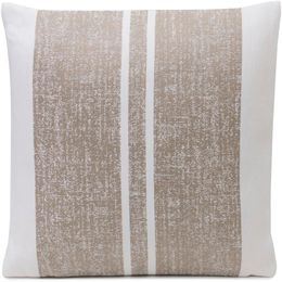 G&ouml;zze Kissenh&uuml;lle G&Ouml;ZZE "Java" Gr. 2, grau (taupe, wei&szlig;), B:50cm L:50cm, Polyester, Obermaterial: 65% Polyacryl, 35% Polypropylen, Kissenbez&uuml;ge, Kissenh&uuml;lle