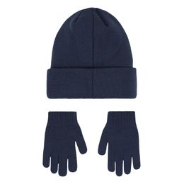 Beanie Nike Sportswear "und Handschuhe Set NAN FUTURA BEANIE/GLOVE SET", Kinder, Gr. 4/7, obsidian, Strick, Kunstfaser, Mützen, für Kinder