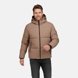 Steppjacke Cars Jeans "COSEY", Herren, Gr. M, taupe, Web, Obermaterial: 100% Polyester, unifarben, normal, Rippbündchen, Jacken