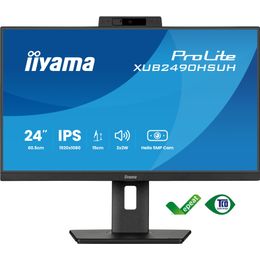 iiyama ProLite XUB2490HSUH-B2 | 24" Desktop-Monitor mit integrierter Windows Hello Webcam und Mikrofon
