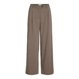 Vila Damen Anzughose "VISIFFE HW WIDE PANTS - NOOS"falcon detail:melange, Gr. 36, meliert, Web, Obermaterial: 72% Polyester, 24% Viskose, 4%