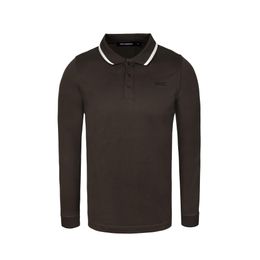 K by KARL LAGERFELD Karl Lagerfeld Poloshirt Herren Gr&ouml;&szlig;e M dunkelbraun / wei&szlig;
