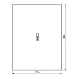 Hager Z&auml;hlerschrank,universZ 1400x1050x205,IP44 ZB54S)