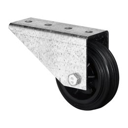 BS Rollen Tor-Bockrolle E31 Rad Ø 80mm mit Platte Gummi schwarz (E31.080)