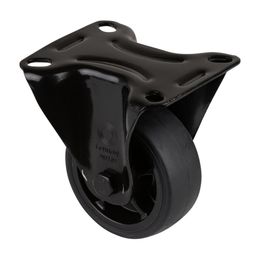 BS Rollen Bockrolle L810.B44.081.06, Durchmesser 80mm, B 32mm, 100kg mit Anschraubplatte Schwarz)