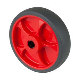 BS Rollen Gummirad B44.F003, Durchmesser 125 grau, Achs, Durchmesser 15, 120kg (B44.126.F003)