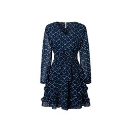 Pepe Jeans Kleid 'Eyra' Damen Gr&ouml;&szlig;e 42 nachtblau / hellblau / wei&szlig; Winterkleid