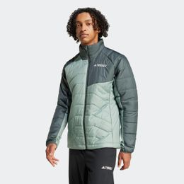 adidas terrex Herren Outdoorjacke "MT INS JKT"silber gr&uuml;n, legend ivy, Gr. L, Obermaterial: 100% Polyester, Jacken