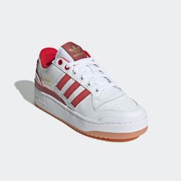 Damen Sneaker "FORUM BOLD", adidas originals, Gr. 38,5cloud weiß, better scarlet, preloved ruby, Leder, Synthetik, Schuhe