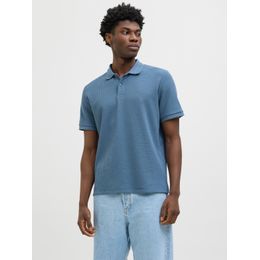 Jack & Jones JACK & JONES Herren Poloshirt "JJEAUSTIN POLO SS NOOS"oceanview detail:classic, Gr. S, unifarben, Jersey, Obermaterial: 58% Polyester, 40% Baumwolle,
