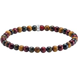 Armband Thomas Sabo "Talisman-Armband, A2183-826-7-L19,L21" Gr. 21, silber (silberfarben, blau, rot, braun, blau, rot, braun), Armbänder, Damen, 21, Silber 925 (Sterlingsilber), mit Tigerauge
