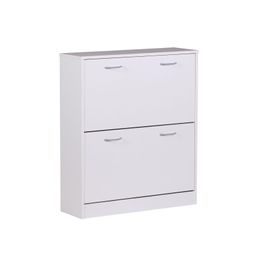 KADIMA DESIGN Schuhregal: 20 Paar Schuhe, Braun, 4 Schuhfächer, einfacher Aufbau, Spanplatte und Kunststoff.
