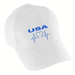 multifanshop Baseballcap - USA - Herzschlag - Druck navi - Mütze