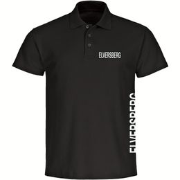 multifanshop Poloshirt - Elversberg - Brust & Seite - Druck weiß - Polo