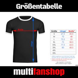 multifanshop Kontrast T-Shirt - Elversberg - Brust & Seite - Druck schwarz - Männer