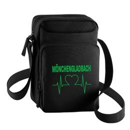 multifanshop Umhängetasche - Mönchengladbach - Herzschlag - Druck grün - Tasche