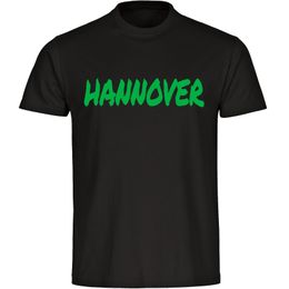 multifanshop Herren T-Shirt - Hannover - Textmarker - Druck gr&uuml;n - M&auml;nner