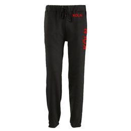 multifanshop Jogginghose - K&ouml;ln - Bund & Seite - Druck rot - Trainingshose