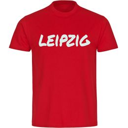 multifanshop Kinder T-Shirt - Leipzig - Textmarker - Druck wei&szlig; - Kind