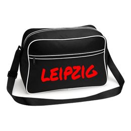 multifanshop Retrotasche - Leipzig - Textmarker - Druck rot - Tasche