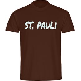 multifanshop Herren T-Shirt - St. Pauli - Textmarker - Druck weiß - Männer