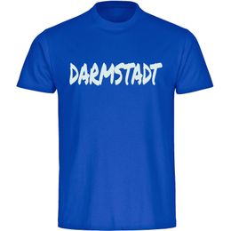 multifanshop Herren T-Shirt - Darmstadt - Textmarker - Druck weiß - Männer