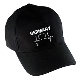 multifanshop Baseballcap - Germany - Herzschlag - Druck weiß - Mütze