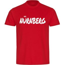 multifanshop Herren T-Shirt - N&uuml;rnberg - Textmarker - Druck wei&szlig; - M&auml;nner