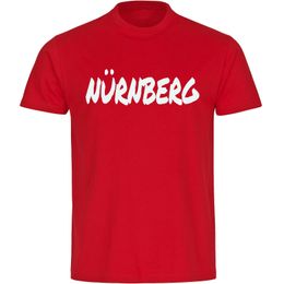 multifanshop Herren T-Shirt - Nürnberg - Textmarker - Druck weiß - Männer